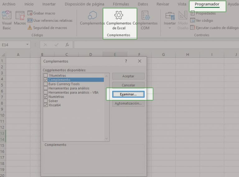 Como agregar complementos en Excel - Excel fácil para mi