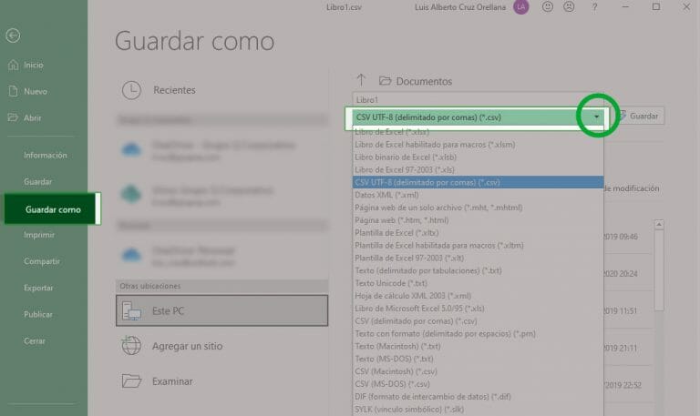 Como convertir de Excel a csv separado por punto y coma - Excel fácil para mi